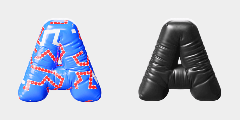 Inflatable 3d letters of the alphabet vol.2 — Wannathis