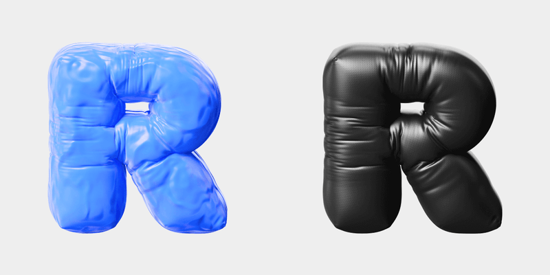 Inflatable 3d letters of the alphabet vol.2 — Wannathis