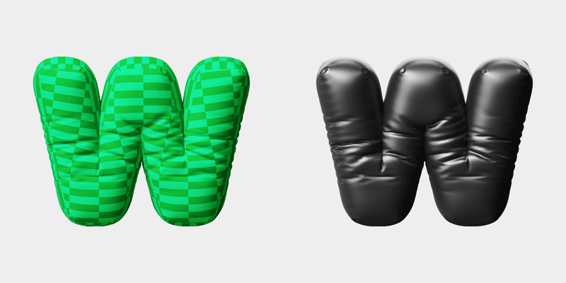 Inflatable 3d letters of the alphabet vol.2 — Wannathis