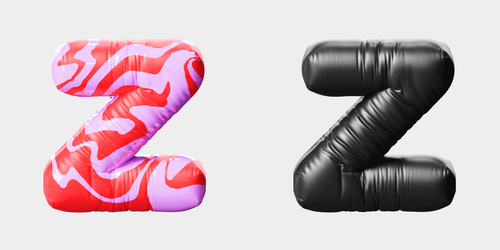 Inflatable 3d letters of the alphabet vol.2 — Wannathis