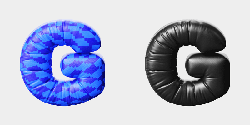 Inflatable 3d letters of the alphabet vol.2 — Wannathis