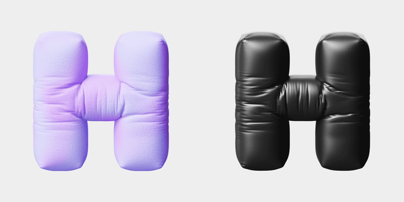 Inflatable 3d letters of the alphabet vol.2 — Wannathis