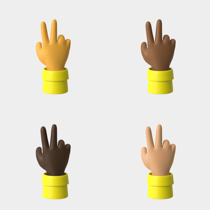 3d hand gestures collection — Free Download on Wannathis
