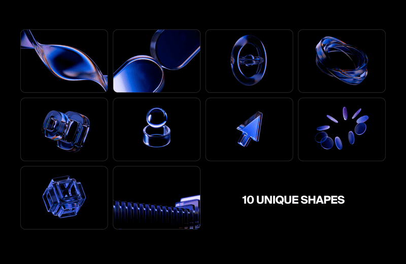 Glass Abstract Animated Shapes Vol.2 – Wannathis