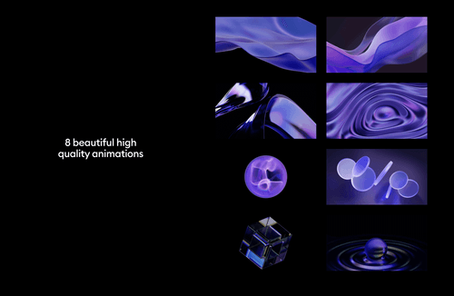 Glass 3D Abstract Animated Shapes — Wannathis