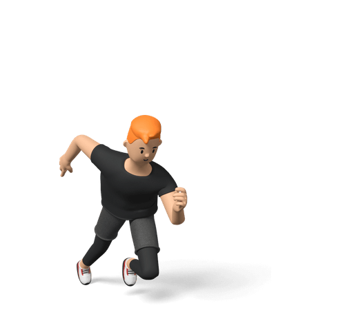 Humans 3d characters with animated super heroes