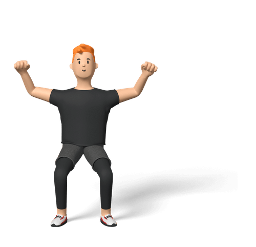 Humans 3d characters with animated super heroes