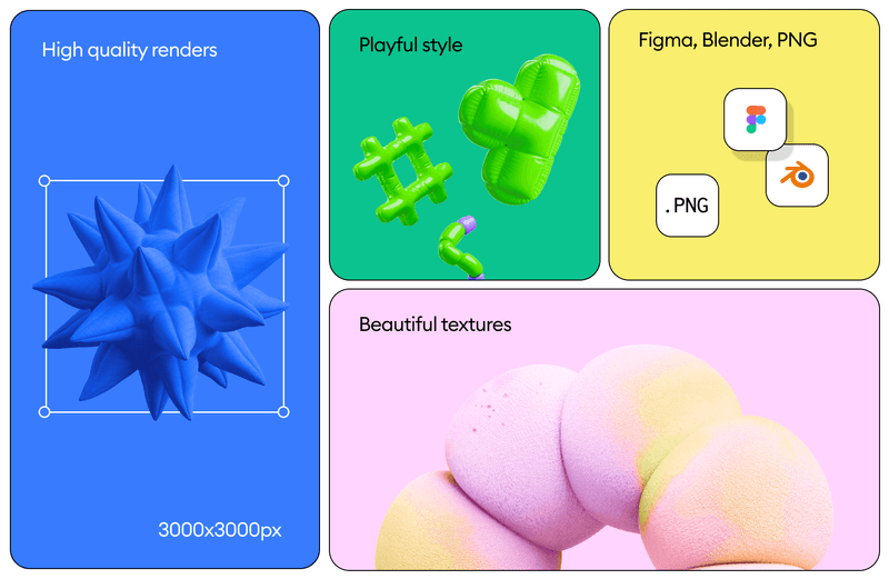 Inflatable Abstract 3D Illustrations vol.2 — Wannathis