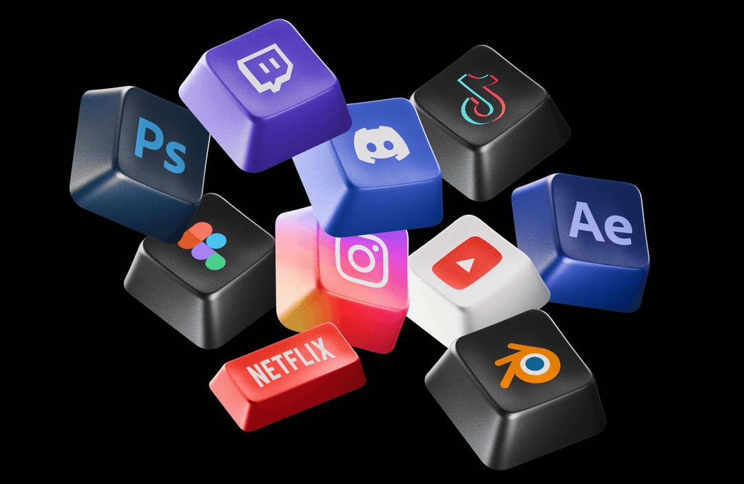 Keycaps 3d illustrations — Wannathis
