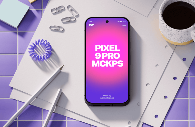 Download Stylish Google Pixel 9 Pro Mockups collection — Wannathis