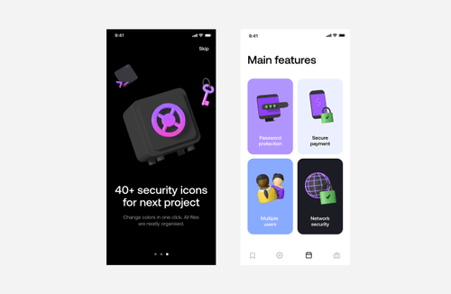 Security 3d illustrations pack for UI designs — Wannathis