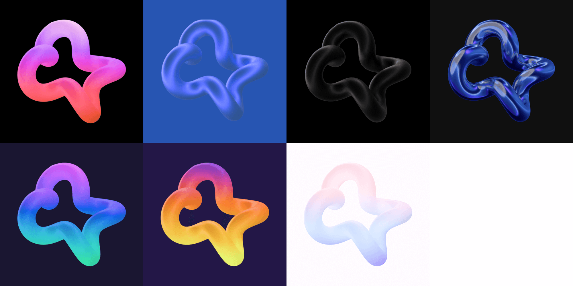 Squiggle 3d illustrations collection — Free Download on Wannathis