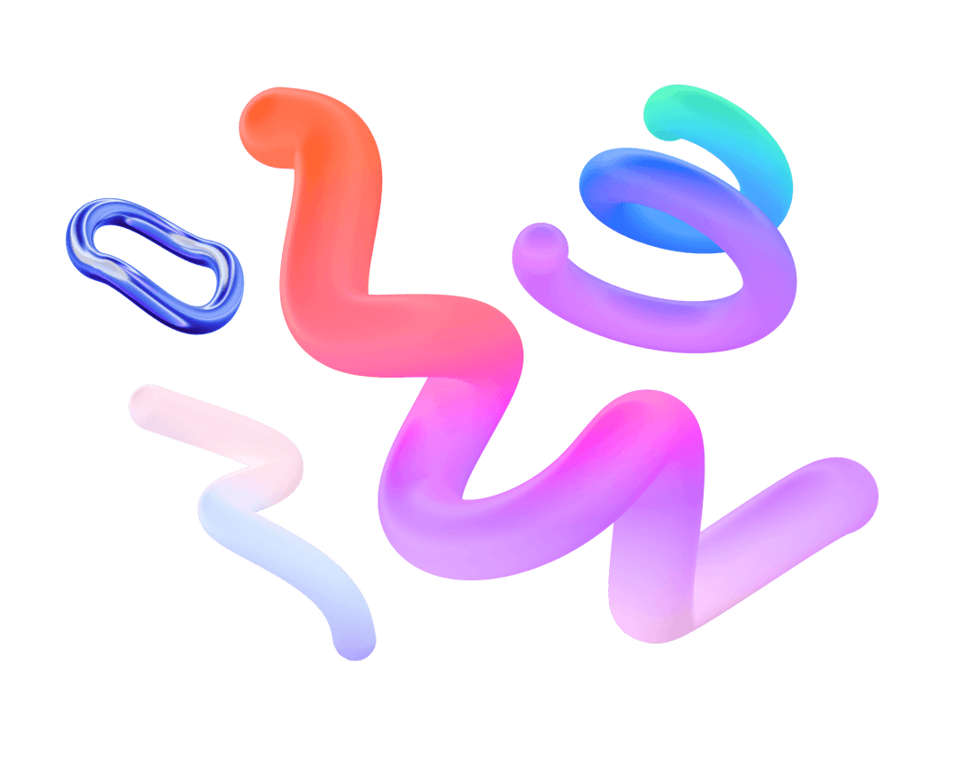 Squiggle 3d illustrations collection — Free Download on Wannathis