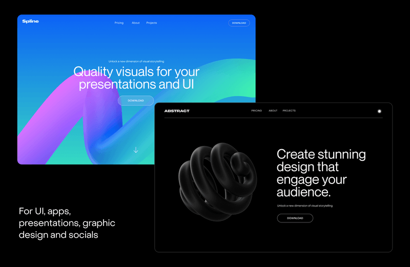 Squiggle 3d illustrations collection — Free Download on Wannathis