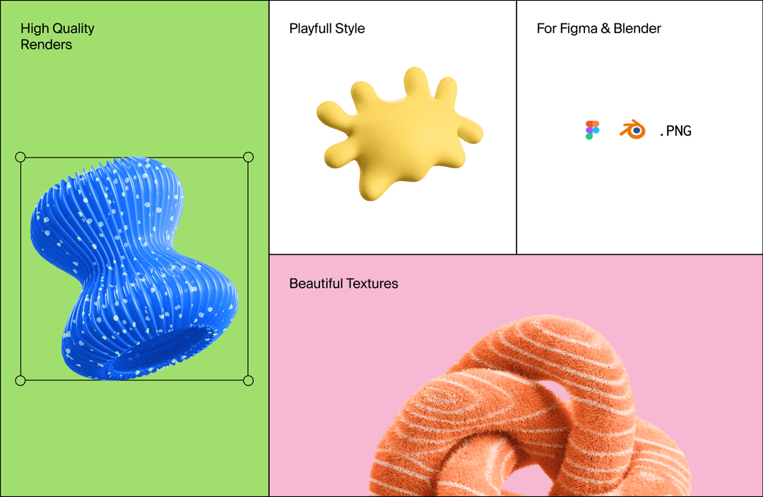 Y2K abstract 3d illustrations — Wannathis