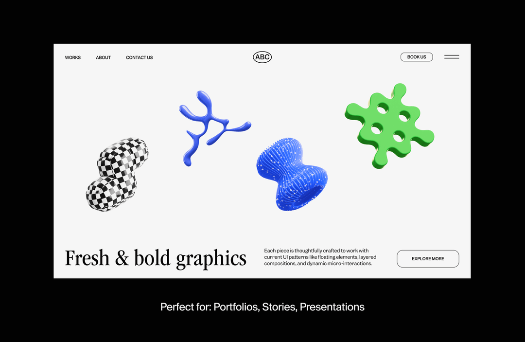 Y2K abstract 3d illustrations — Wannathis