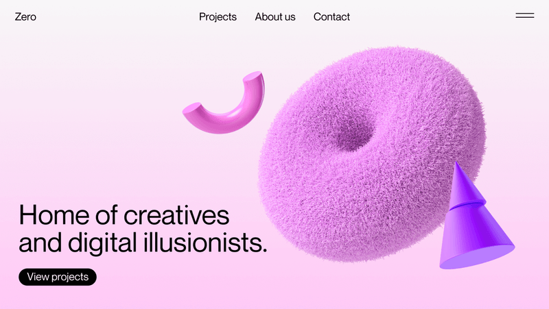 Abstract 3d graphics for digital designers