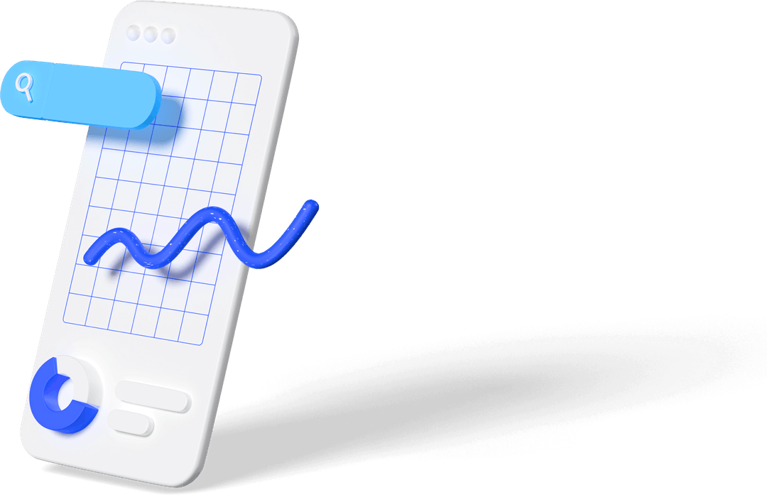 Charts 3d illustrations for Figma
