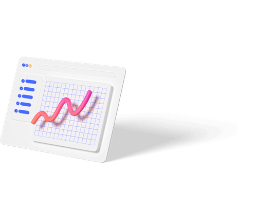 Charts 3d illustrations for Figma