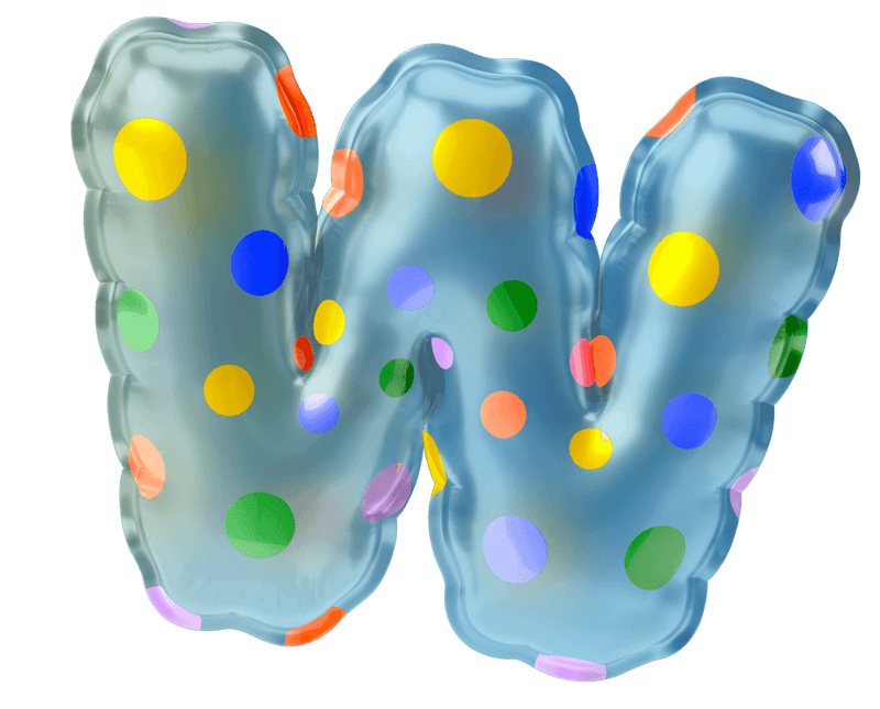 Inflatable 3d letters of the alphabet