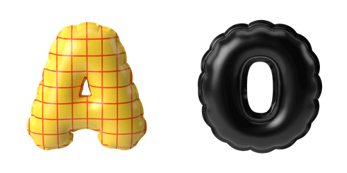 Inflatable 3d letters of the alphabet — Wannathis