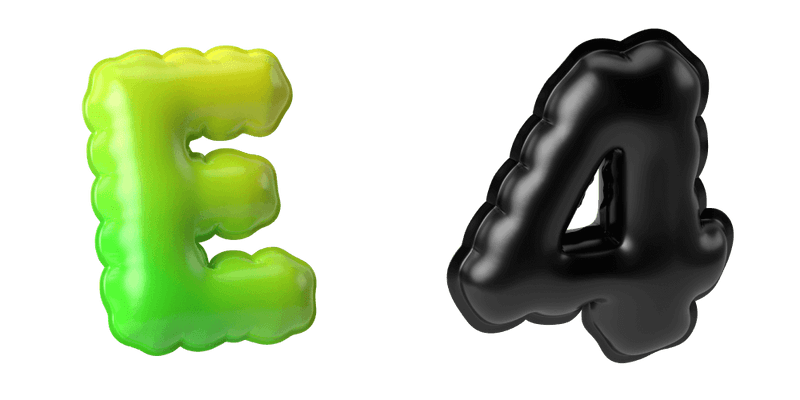 Inflatable 3d letters of the alphabet