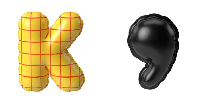 Inflatable 3d letters of the alphabet