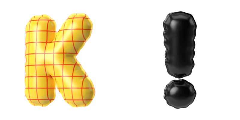 Inflatable 3d letters of the alphabet