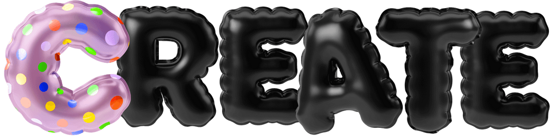 Inflatable 3d letters of the alphabet