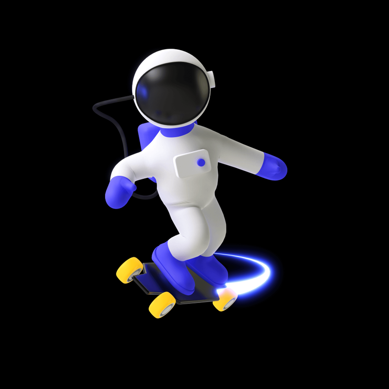 Space 3d illustrations and characters