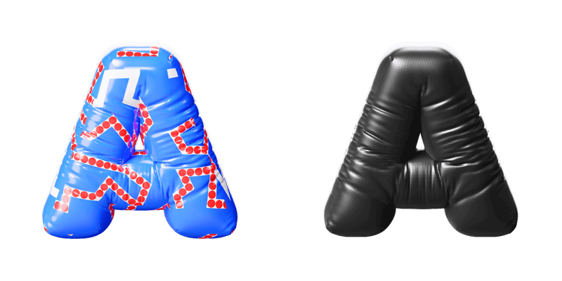 Inflatable 3d letters of the alphabet vol.2