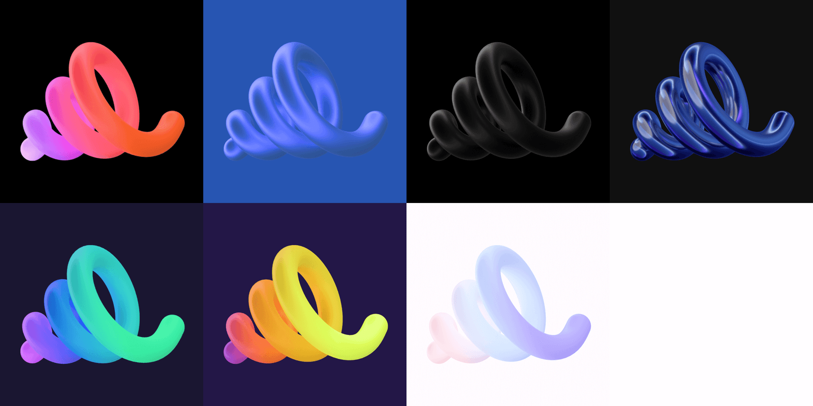 Free Squiggle 3d illustrations