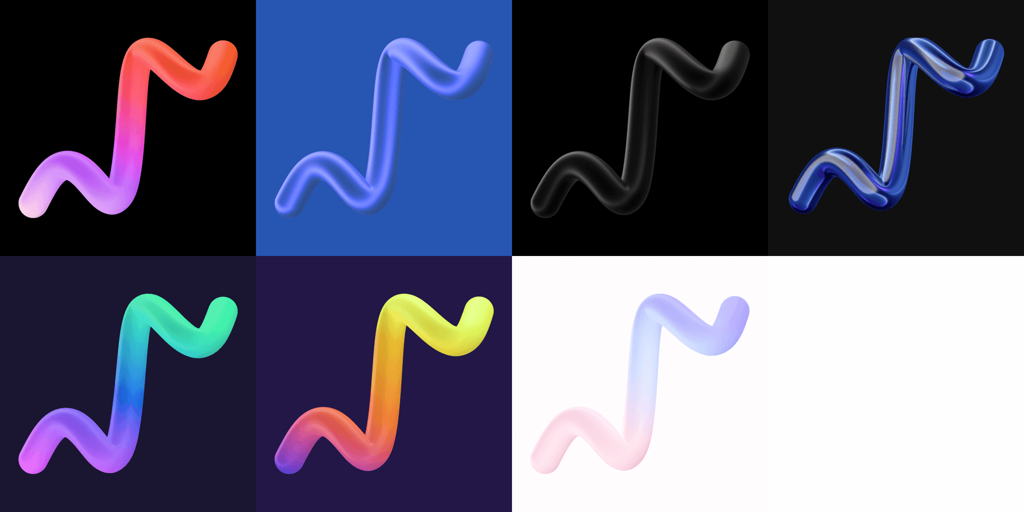 Free Squiggle 3d illustrations