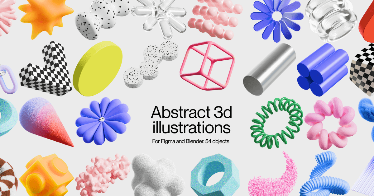 Abstract 3D illustrations vol.2 — Wannathis