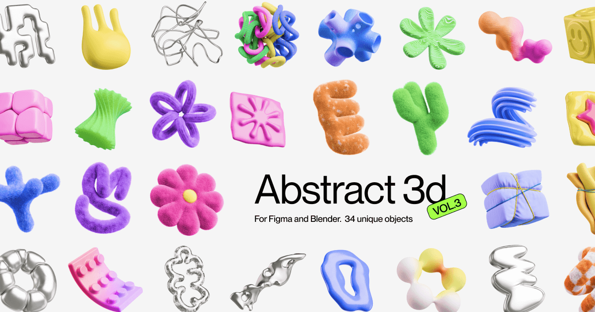 Abstract 3D illustrations vol.3 — Wannathis