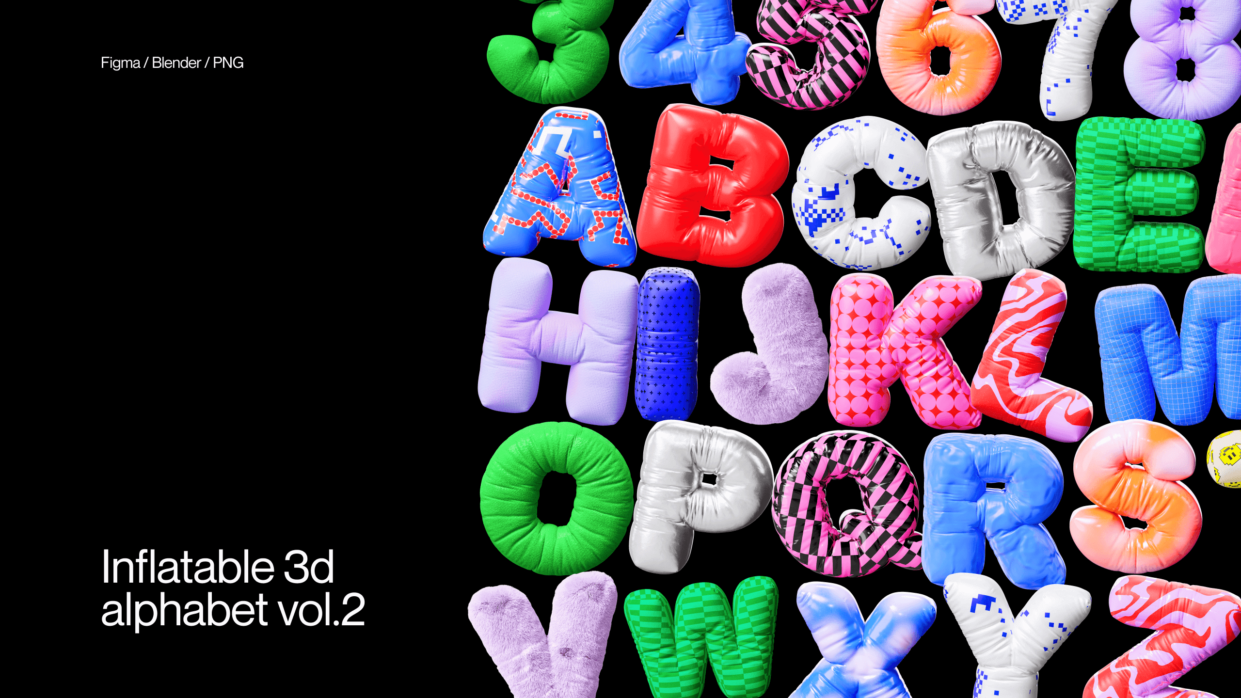 Inflatable 3d letters of the alphabet vol.2