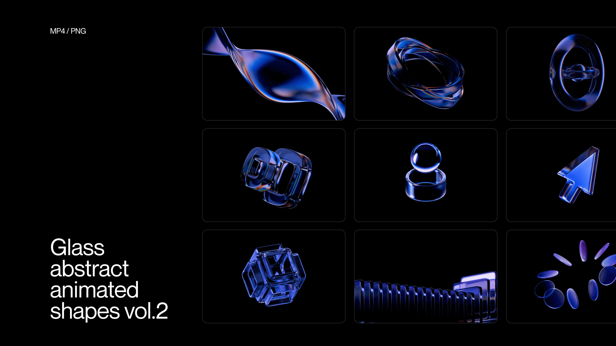 Glass Abstract Animated Shapes Vol.2 – Wannathis