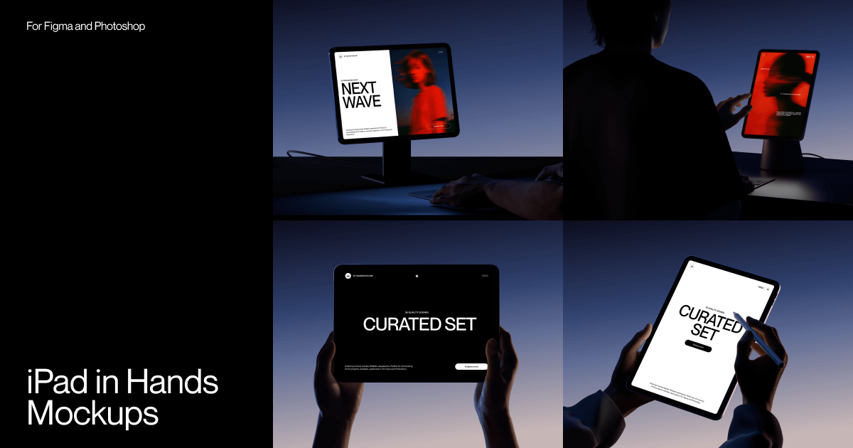 iPad in Hands Mockups – Wannathis