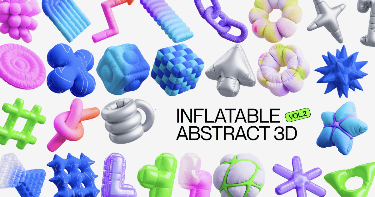 Inflatable Abstract 3D Illustrations vol.2
