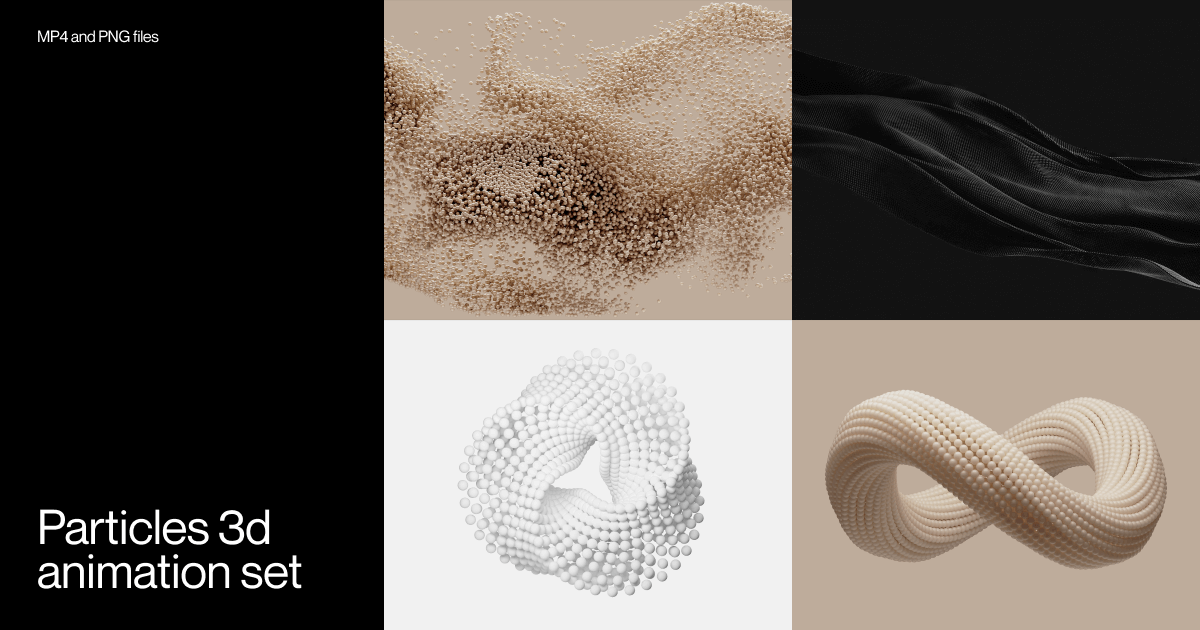 Particles 3D Animation Set — Wannathis