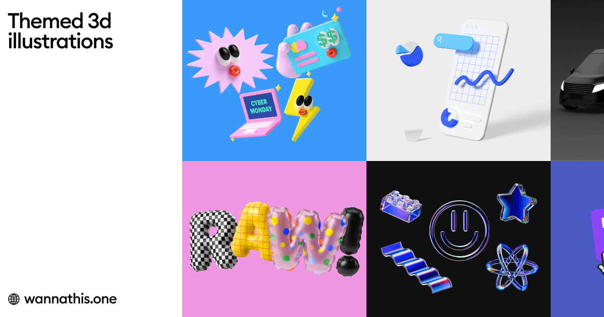 Themed 3D Illustrations — Wannathis
