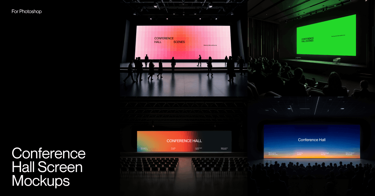 Conference Hall screen mockups – Wannathis