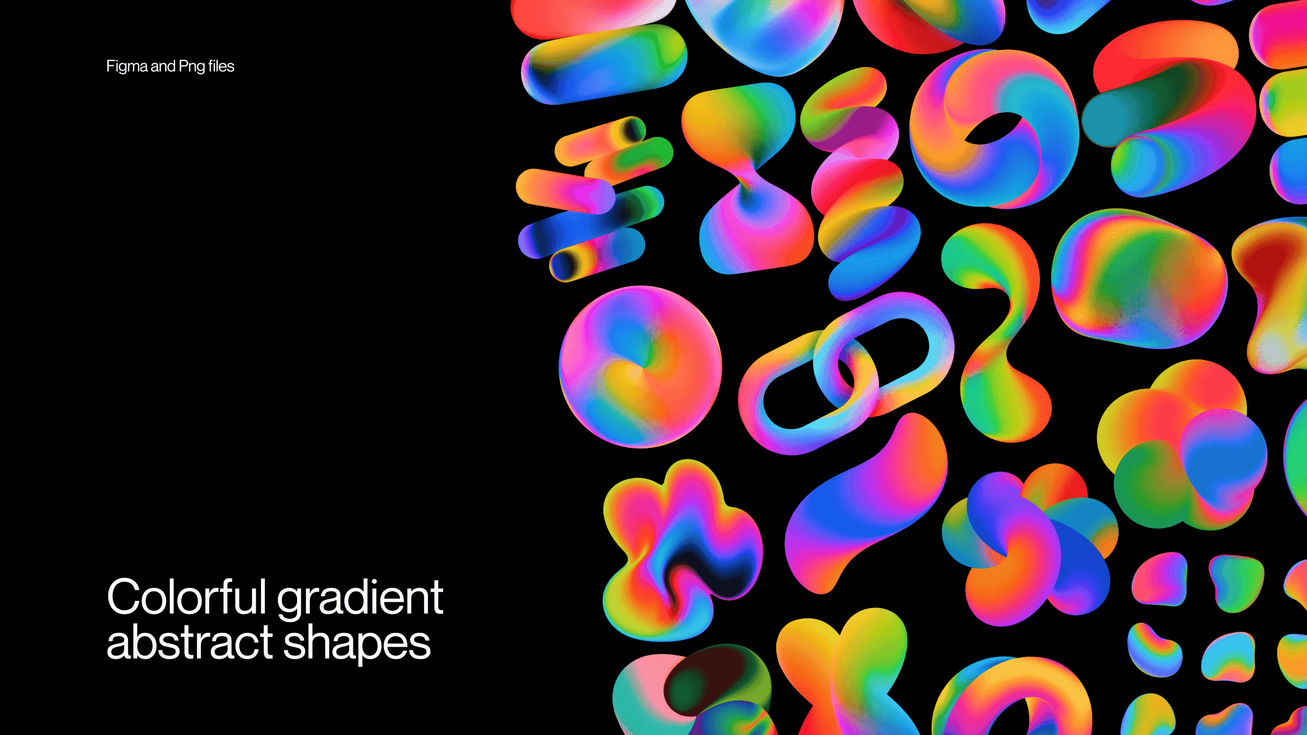 Colorful gradient abstract shapes | WANNATHIS.ONE
