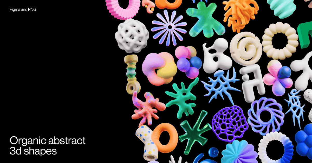 Organic abstract 3d shapes – Wannathis