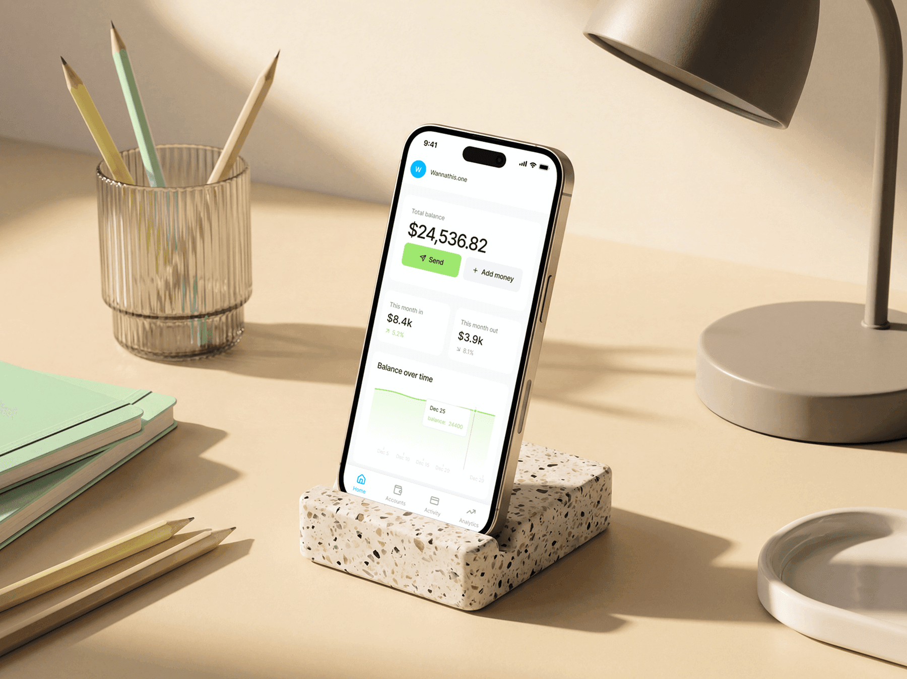 Minimal Desk iPhone Mockup